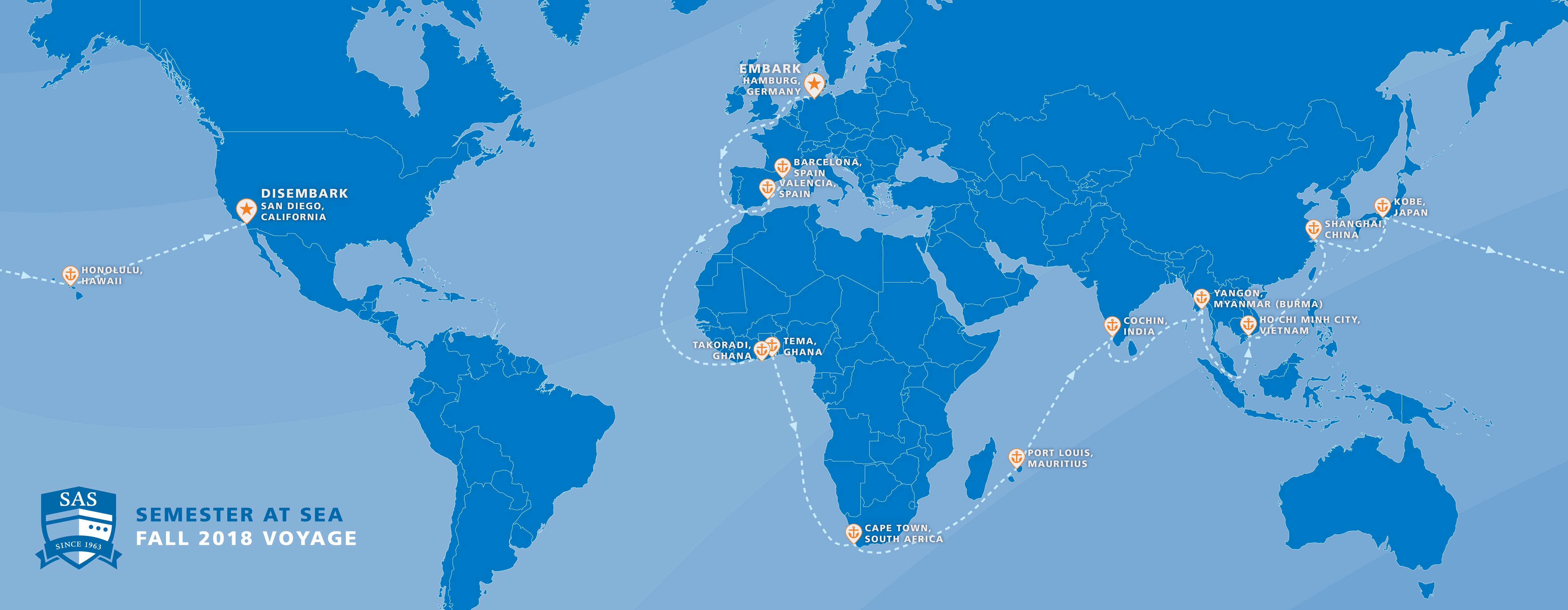 Semester at Sea (SAS) Itinerary – Journeys with Jaiden